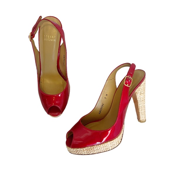 Stuart Weitzman | Shoes | Stuart Weitzman Womens Red Patent Platform ...